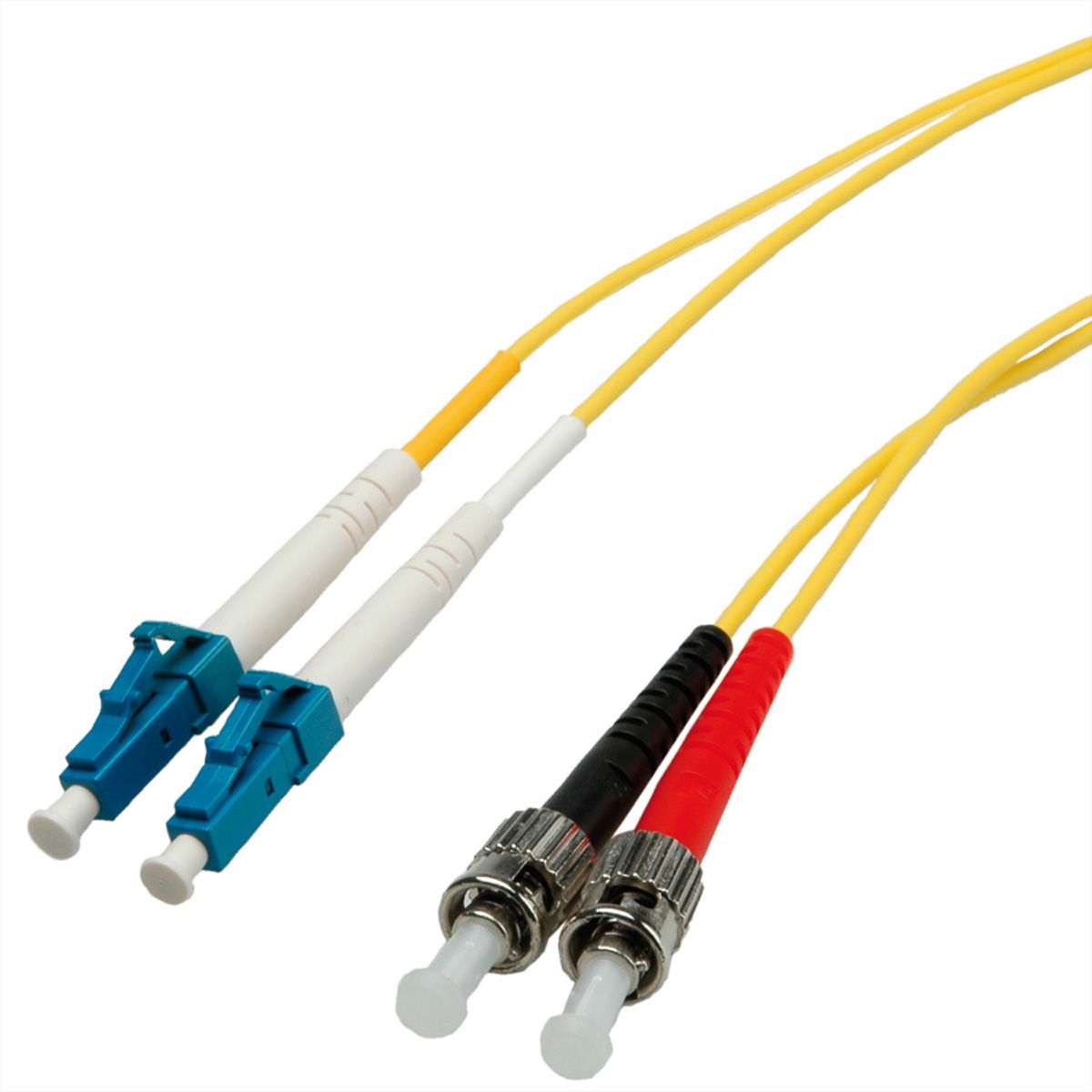 Quality LWL-Kabel Single Mode E9/125µm OS2, LC/ST, gelb, 2 m - SECOMP AG