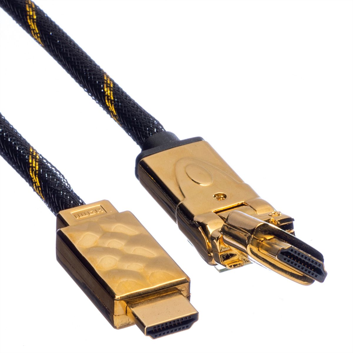 ROLINE GOLD HDMI High Speed Kabel mit Ethernet, drehbar, Retail Blister ...
