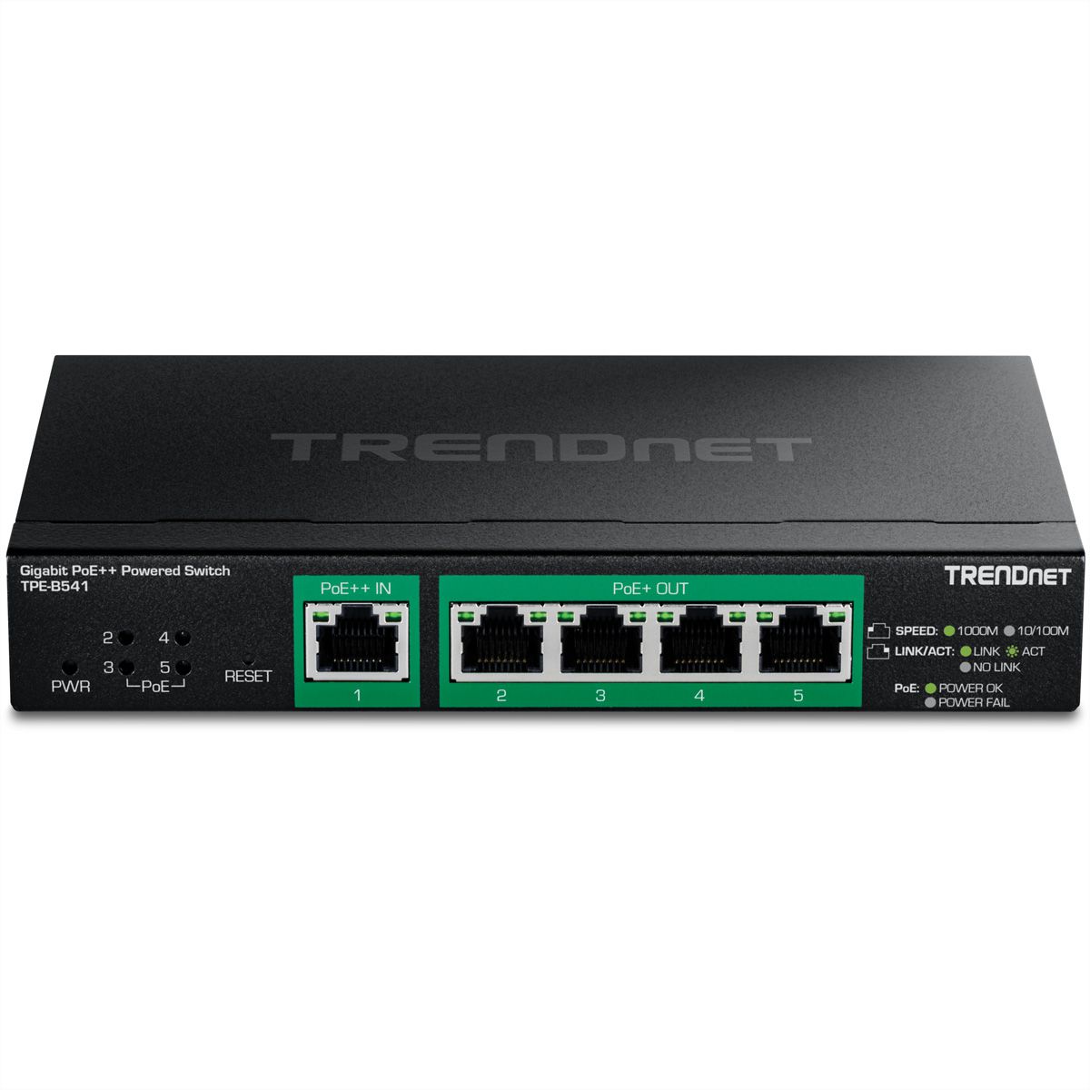 TRENDnet TPE-B541 Switch administrable PoE++ Gigabit à 5 ports, avec ...