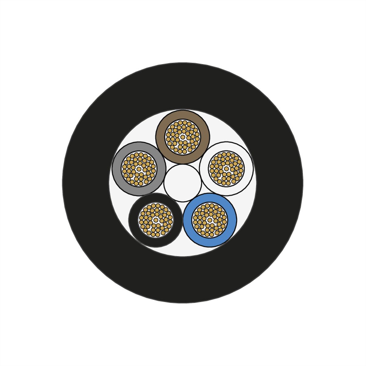 METZ CONNECT Sensor-/Aktorltg., M12-ST A-kodiert, gerade-freies Ende ...