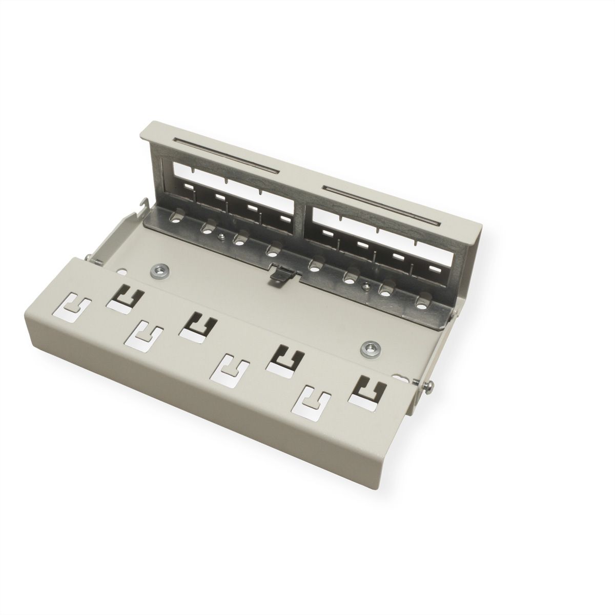 EasyLan preLink / fixLink Unterbaupanel, 8x Keystone, RAL7035 - SECOMP AG