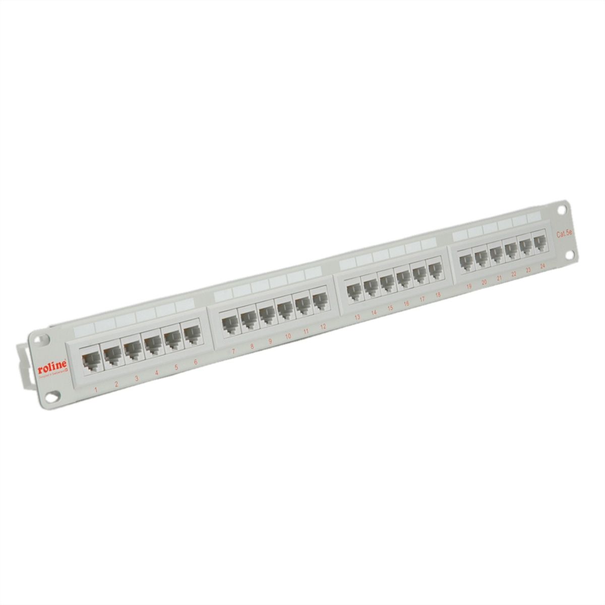 ROLINE Cat.5e (Class D) 19"-Patchpanel, 24 Ports, UTP, grau - SECOMP AG